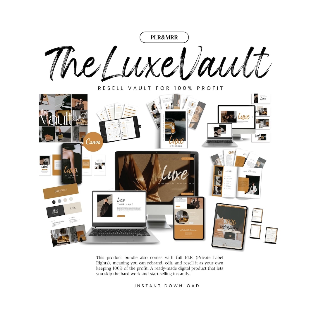 Digital Product Reseller Vault | Retro Luxe Done-for-you Digital ...