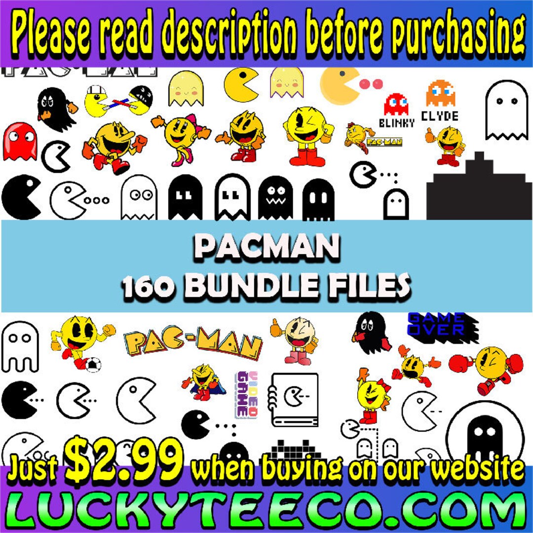 Pacman Svg, 160 Designs Pacman Svg Bundle, Pacman Mega SVG Bundle ...