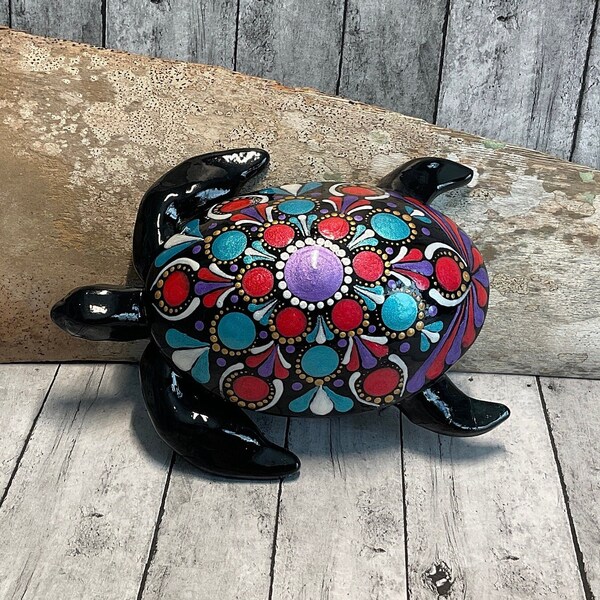 Painted Turtle Rock - Etsy