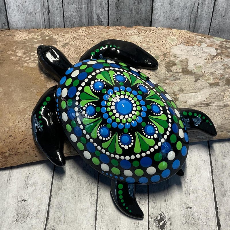 Painted Rock Turtle - Etsy