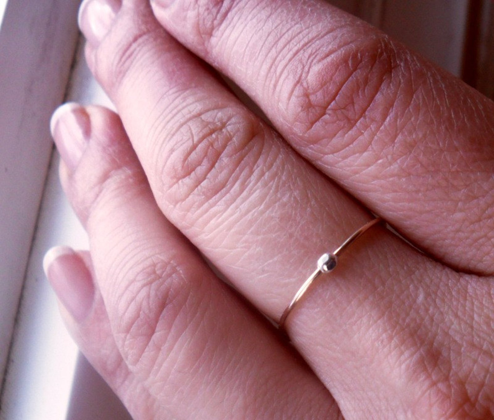 One Simply Skinny Spinnerette Rustic Organic 14K Gold Filled & - Etsy