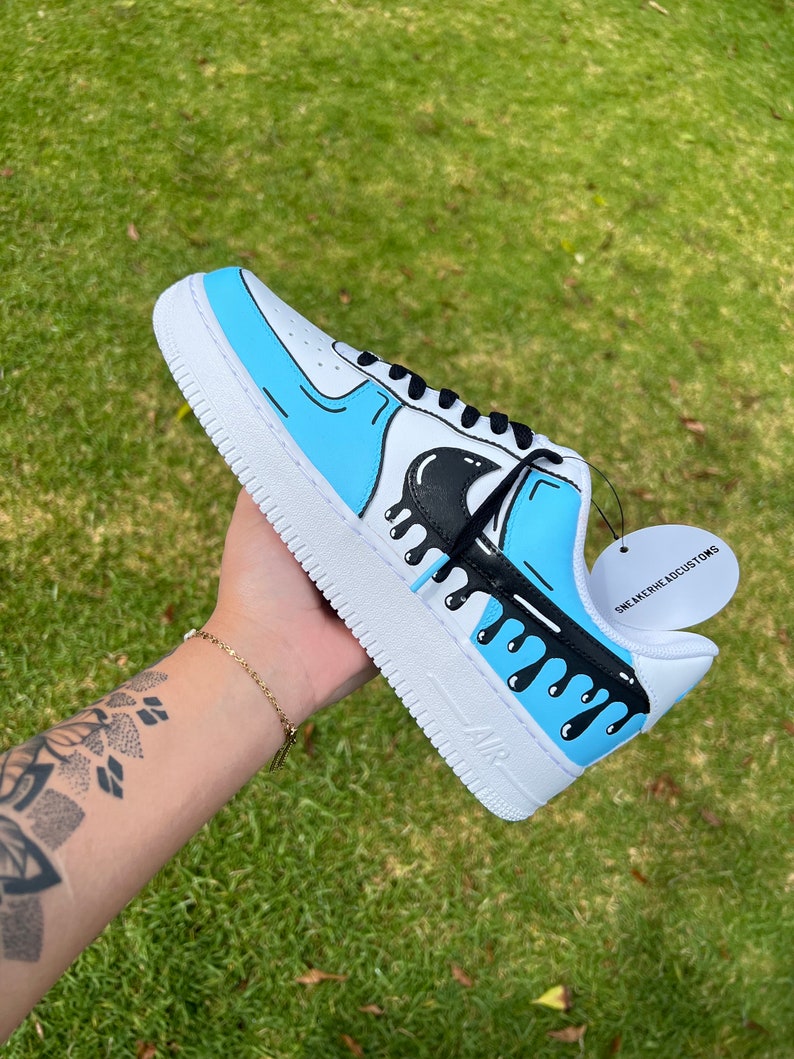 Custom Painted Sneakers Cartoon Drip - Etsy