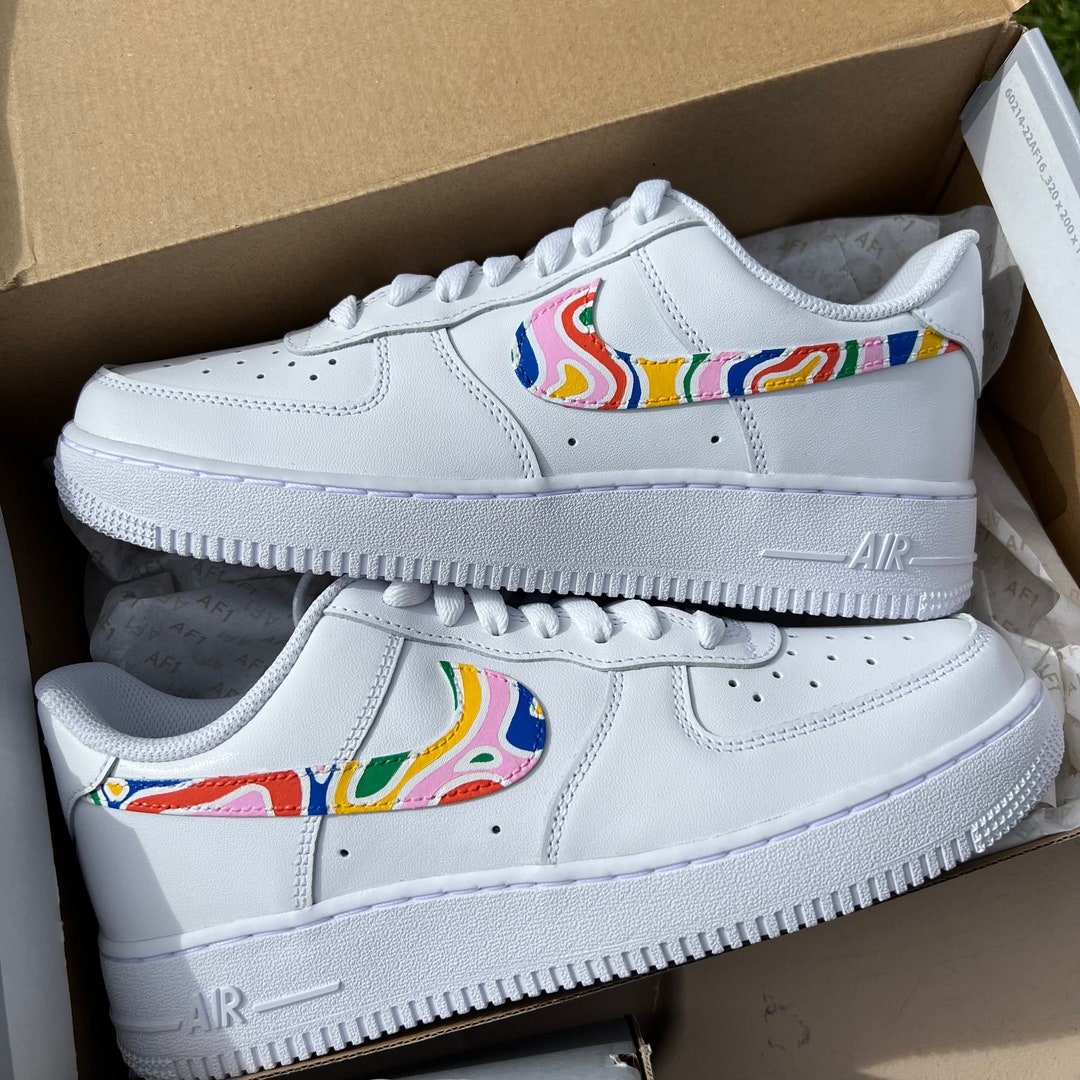 Custom Painted Sneakers Swirl Pattern - Etsy