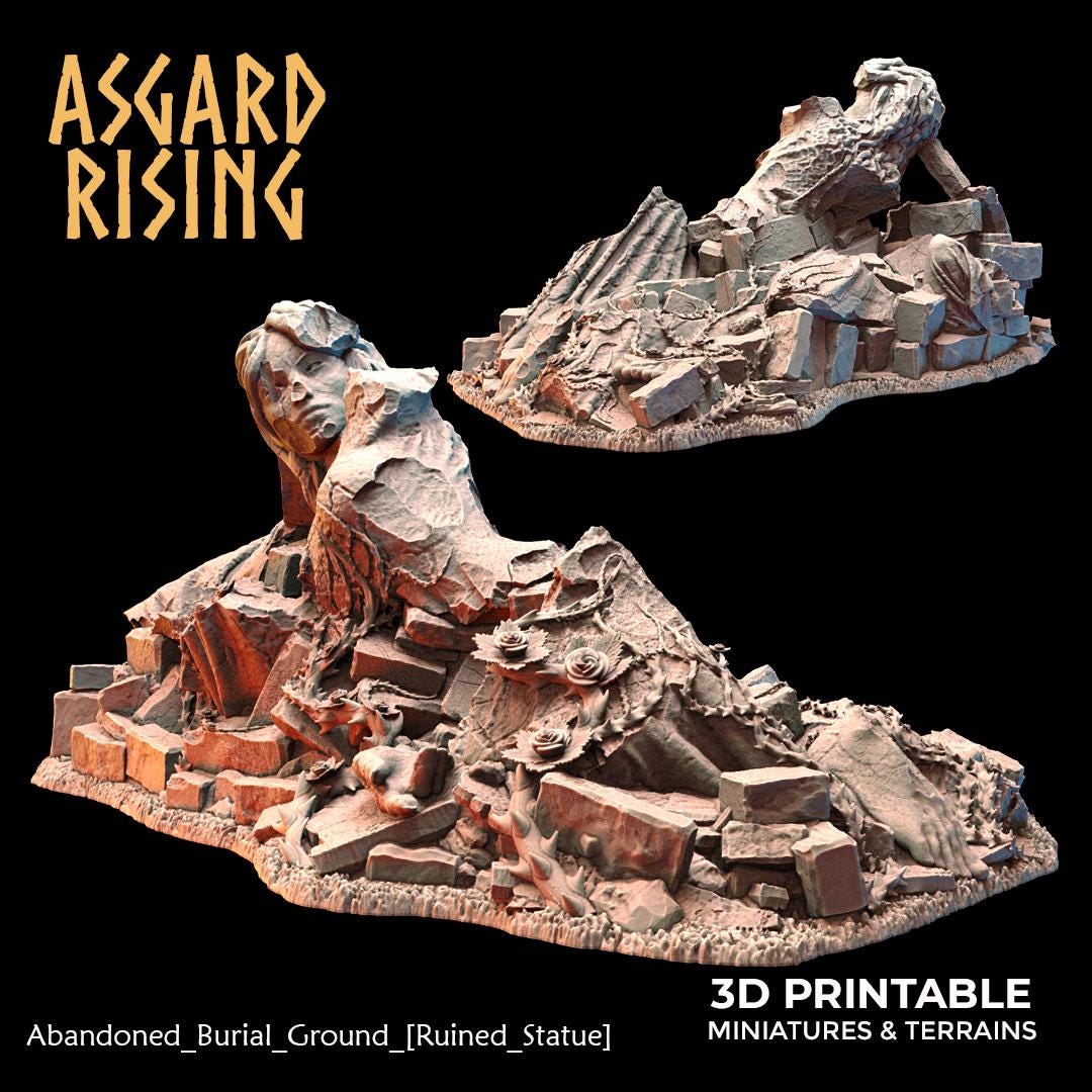 Abandoned Burial Ground - Cemetery Ruins - Terrain D&D Dnd RPG ...