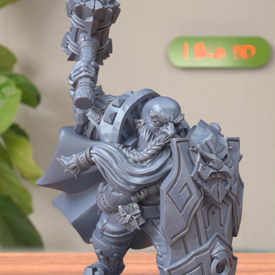Alvar Giantslayer - Dwarven Defenders Mercenary Dwarf Miniature, Dnd ...