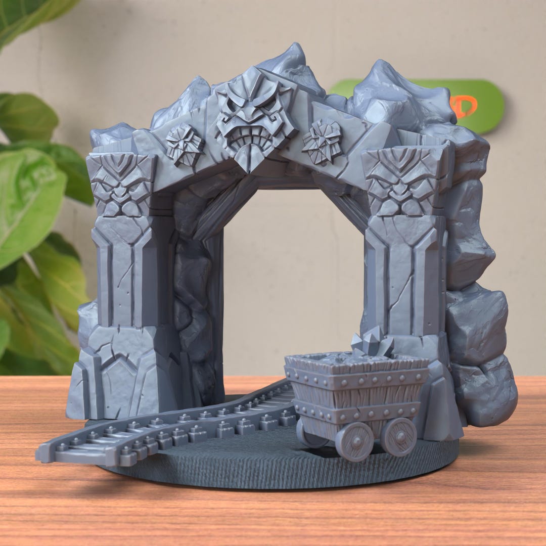 Dwarven Mine Entrance Terrain - Dwarven Defenders Ancient Tunnel Model ...