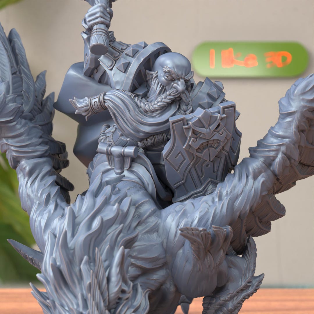 Alvar on Thunderbeak the Gryphon - Dwarven Defenders Mercenary Dwarf ...