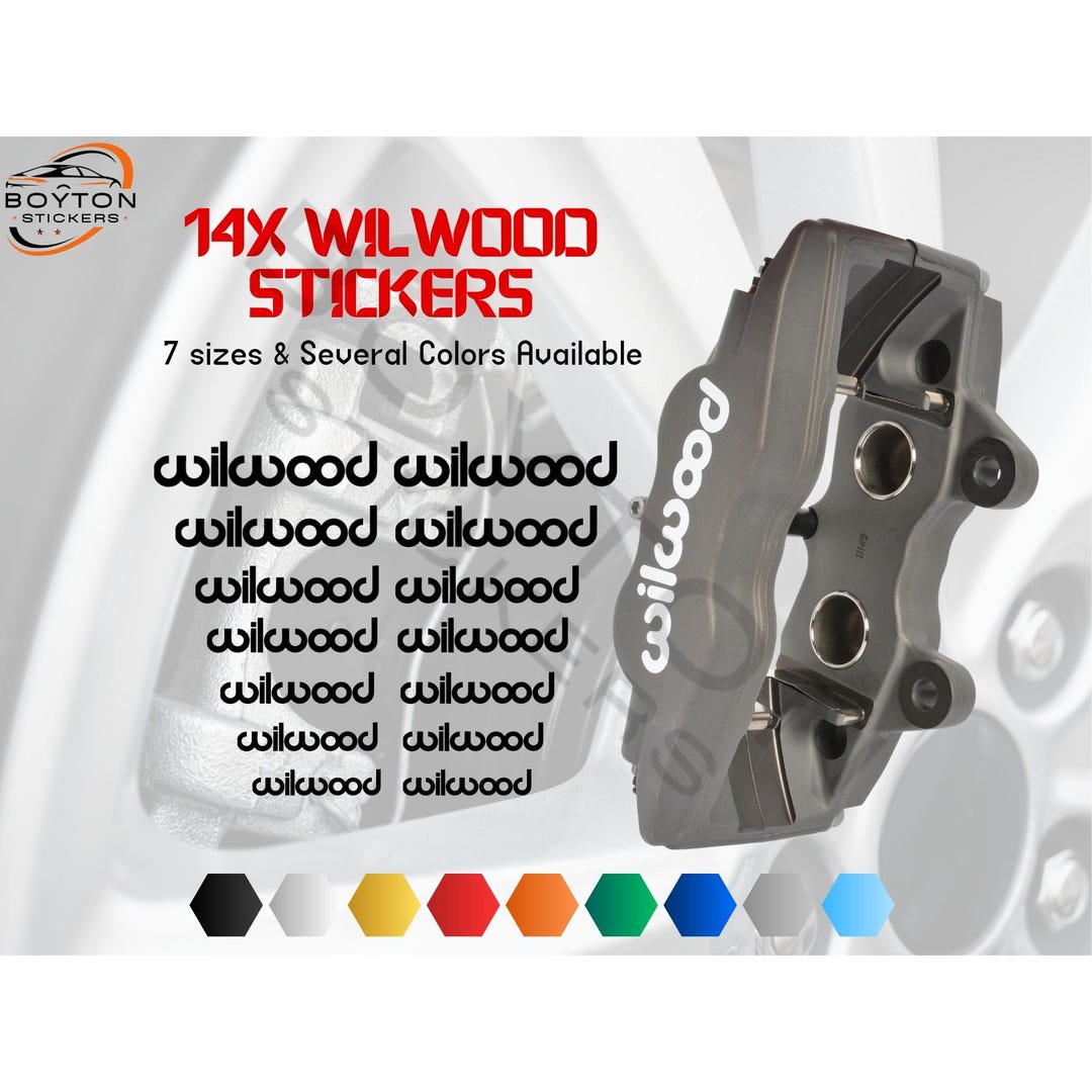 14pcs Wilwood Brake Caliper Stickers, Car Brake Caliper Decals, High ...