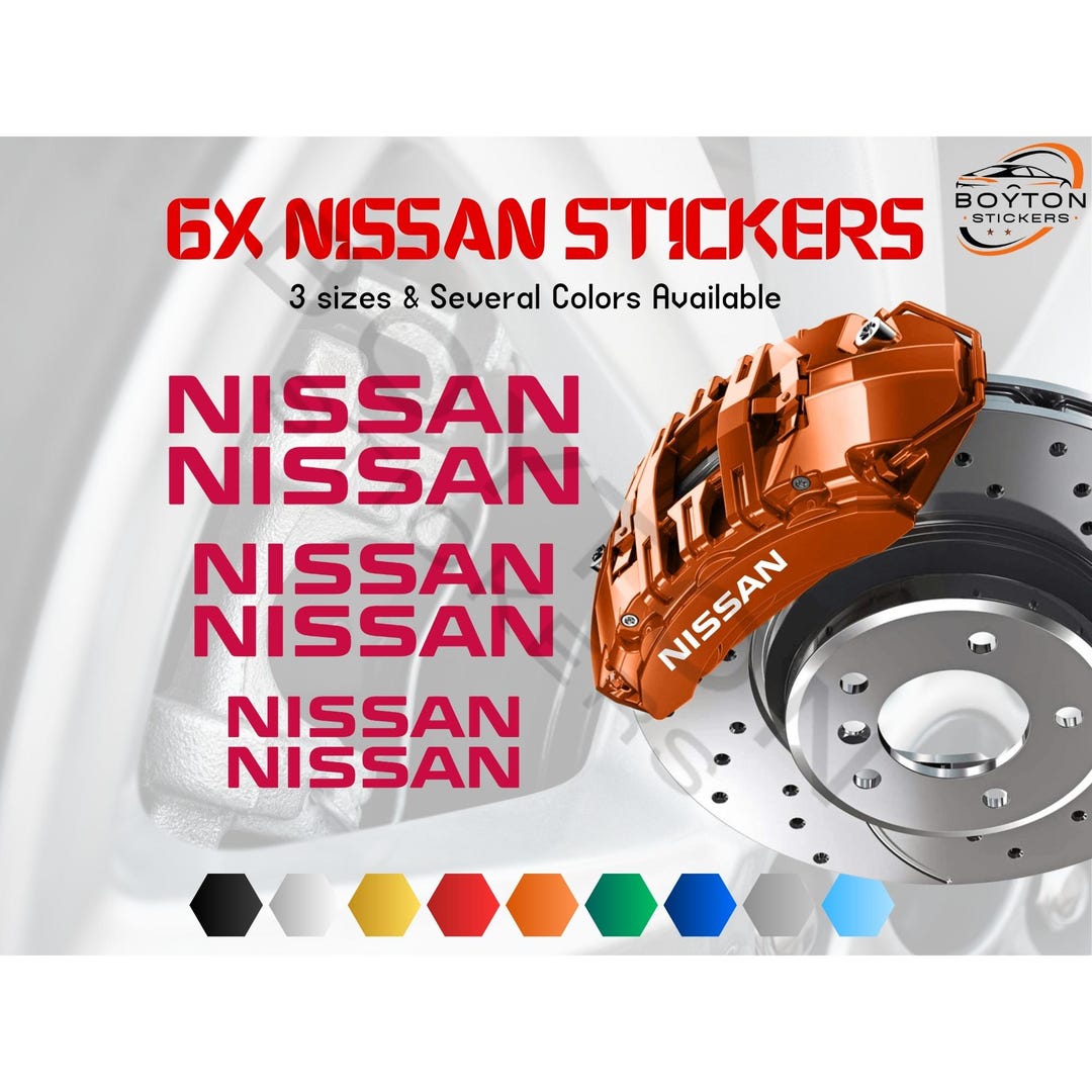 6pcs Nissan Nismo 350z 370z Brake Caliper Stickers, Car Brake Caliper ...
