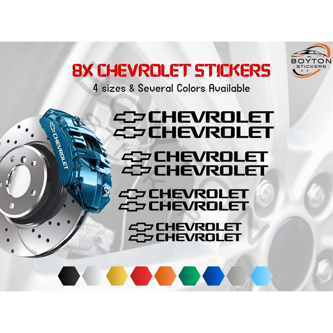 6pcs Corvette Brake Caliper Stickers, Car Brake Caliper Decals, High ...