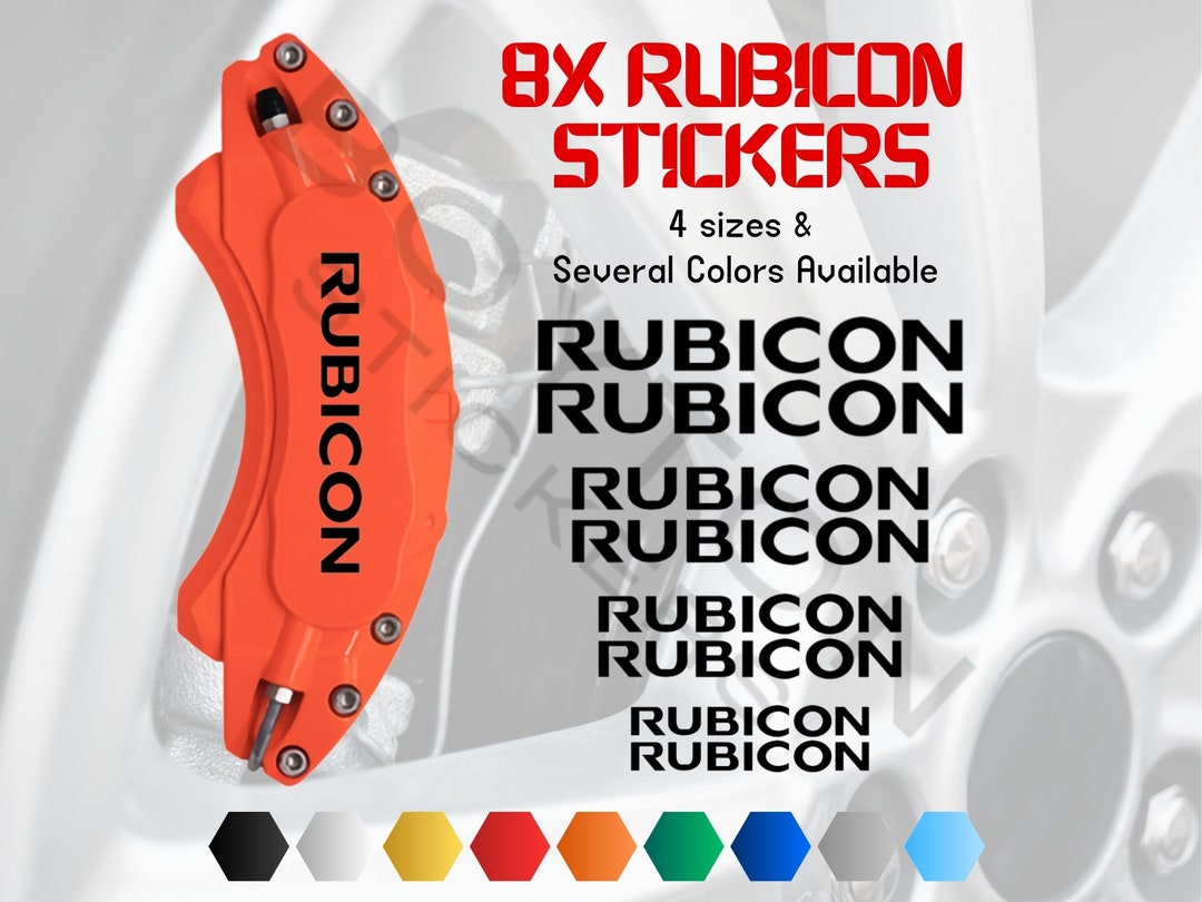 8pcs Rubicon Brake Caliper Stickers, Car Brake Caliper Decals, High ...