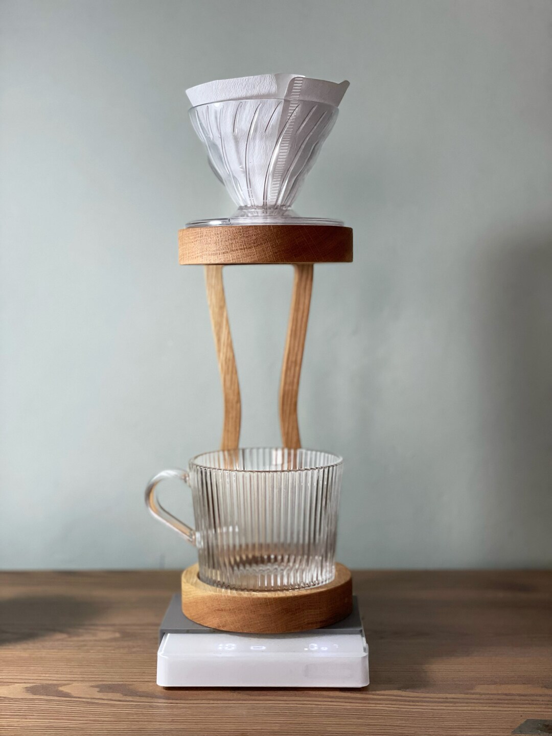 Coffee Filter V60 Stand Wood, Gift for Coffee Lovers, Pour Over Stand ...