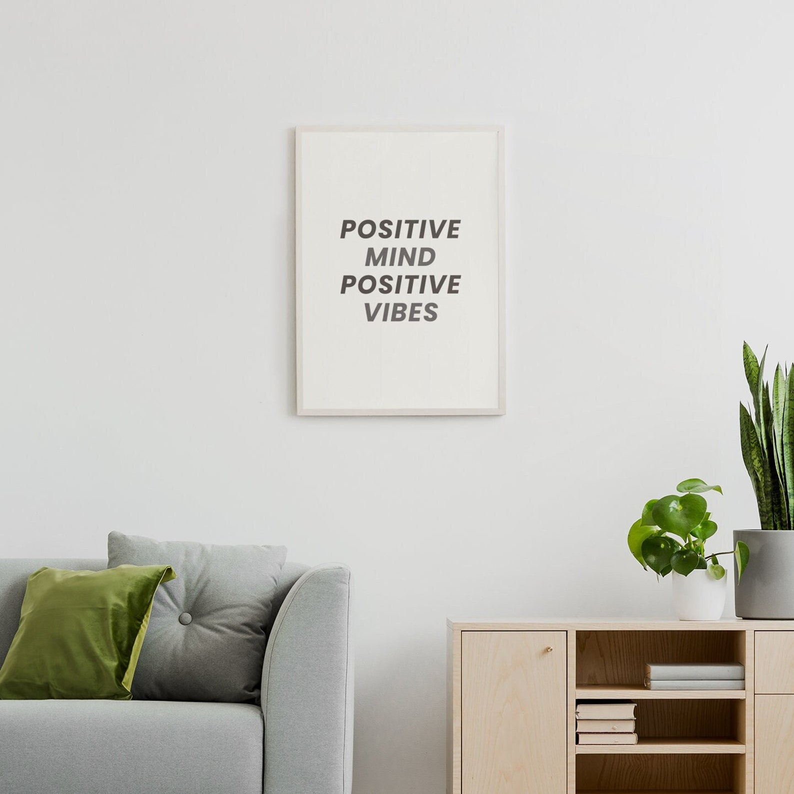 Printable Minimalist Wall Art Quotes Positive Mind Positive Vibes. Home ...