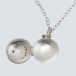 Silver Moon Locket - Etsy