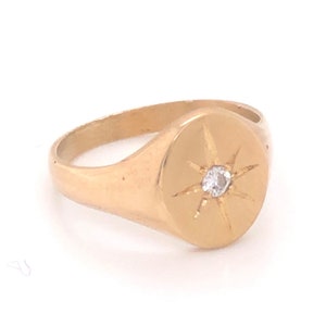 Starburst Signet Ring - Etsy