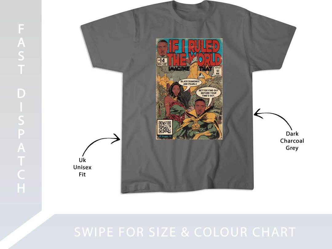 Nas - If I Ruled the World Parody Comic Art T-shirt, Sweatshirt, Hoodie ...