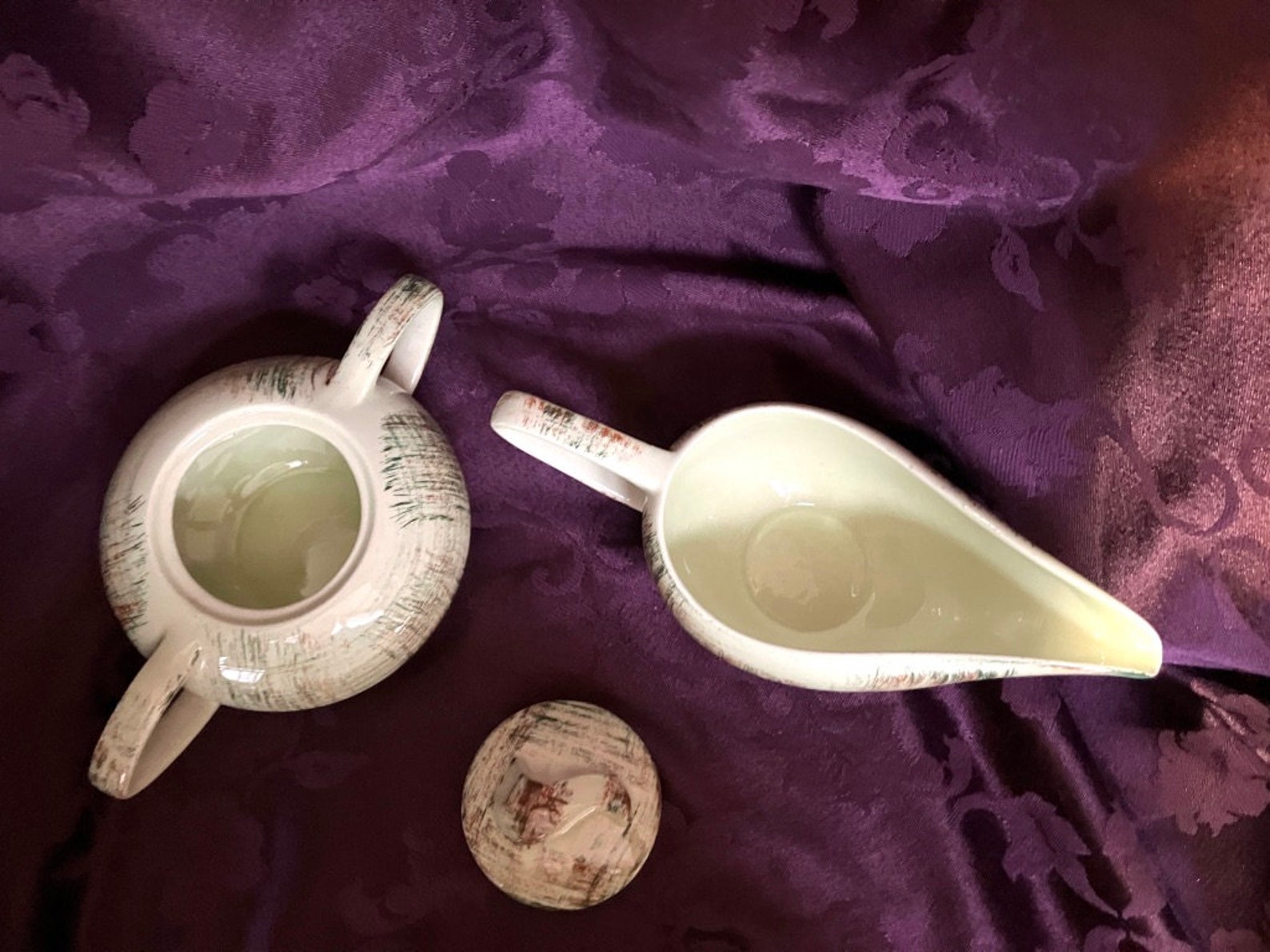 Mid-century Modern Vernonware Raffia Creamer and Sugar Bowl - Etsy