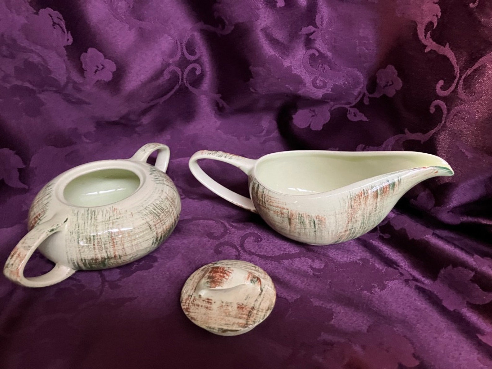 Mid-century Modern Vernonware Raffia Creamer and Sugar Bowl - Etsy