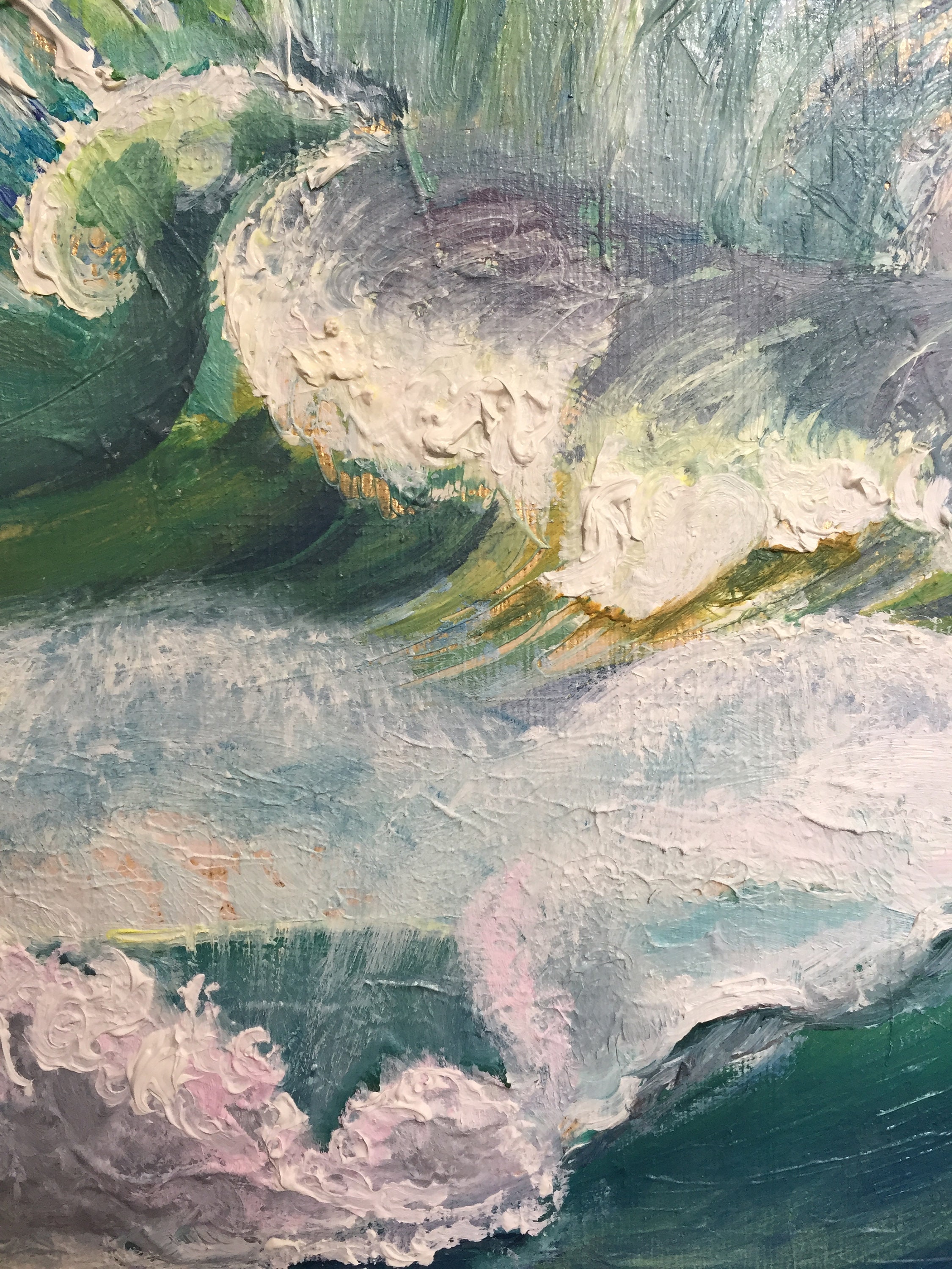 Transformed by God-waves of Glory | Ocean Waves | Oil, Acrylic, Gold ...
