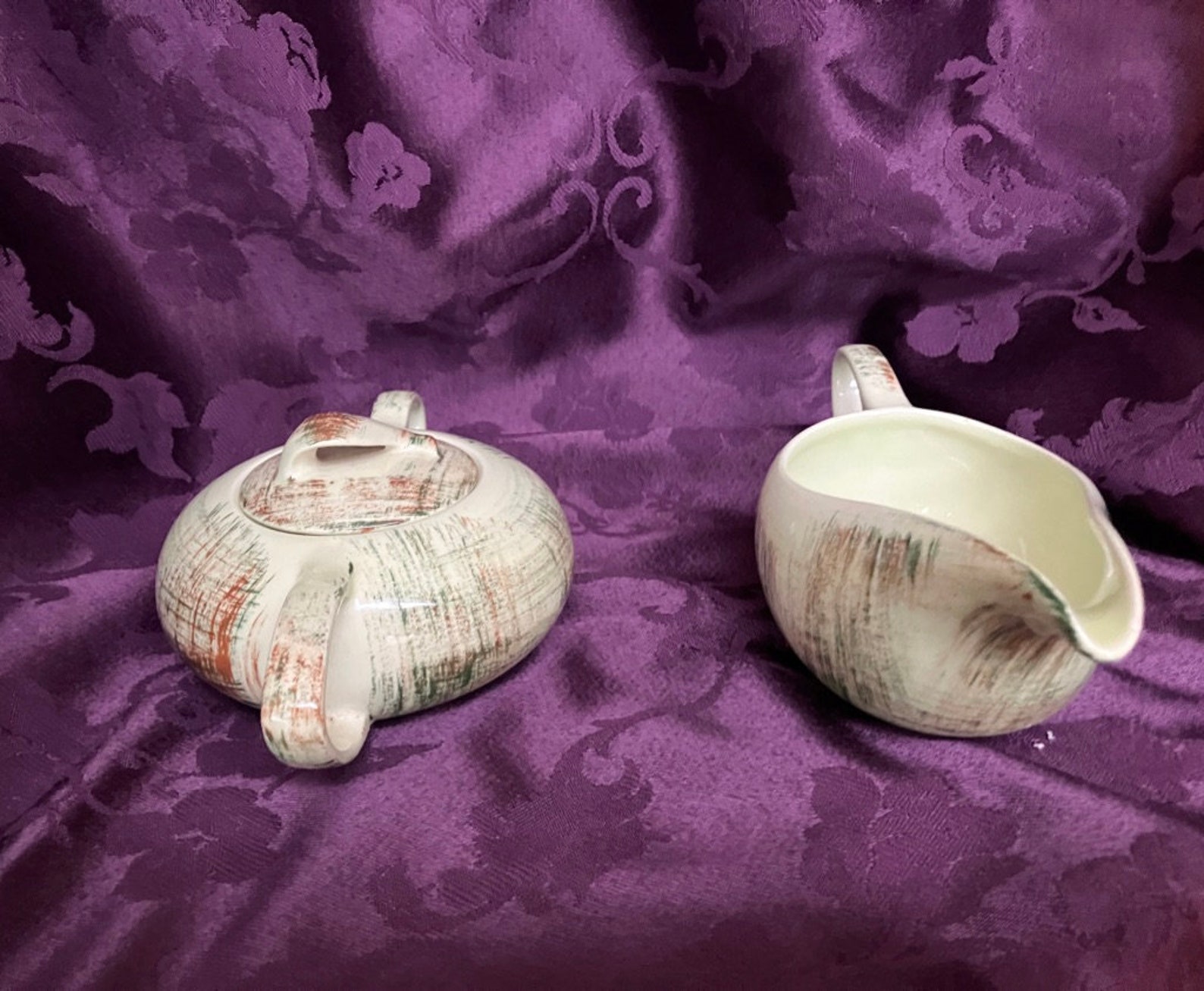 Mid-century Modern Vernonware Raffia Creamer and Sugar Bowl - Etsy