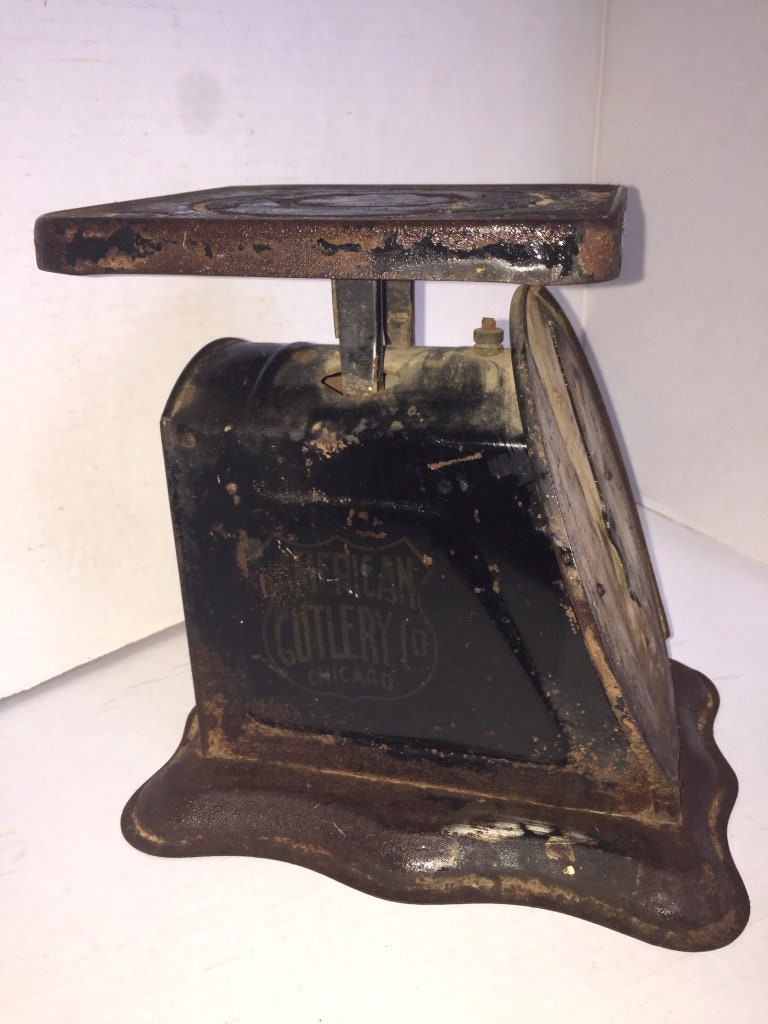 Vintage Rustic American Cutlery Scale, Chicago, Farmhouse Decor, Shabby ...