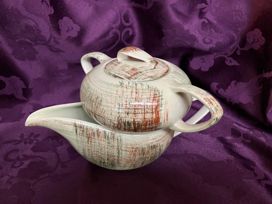 Mid-century Modern Vernonware Raffia Creamer and Sugar Bowl - Etsy