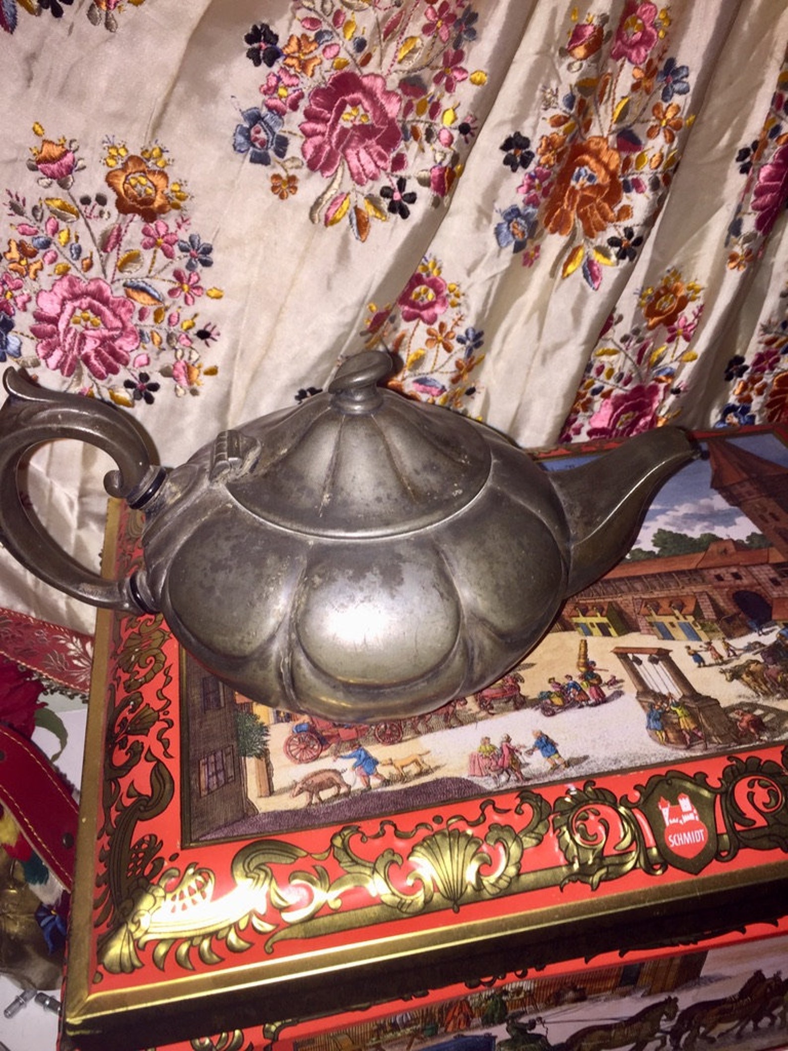 Antique Metal Genie Teapot EPBM Made in England Great for - Etsy
