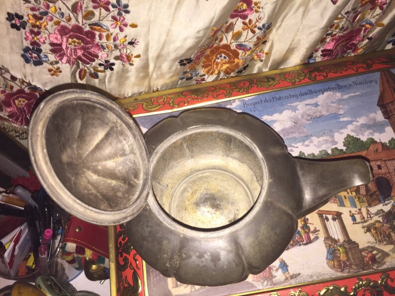 Antique Metal Genie Teapot EPBM Made in England Great for - Etsy