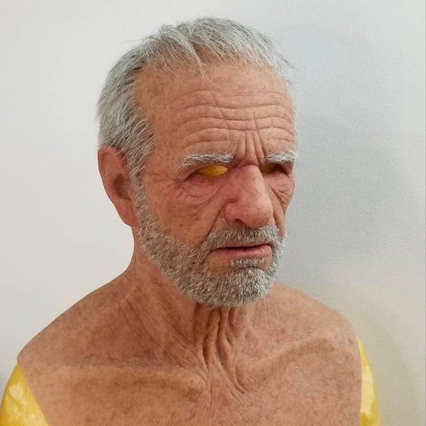 Realistic Old Man Mask - Etsy