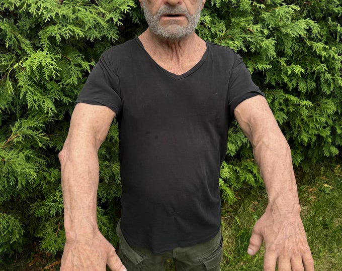 Silicone Mask Sleeves Realistic Silicone Old Man Wearable Arm Realflesh ...