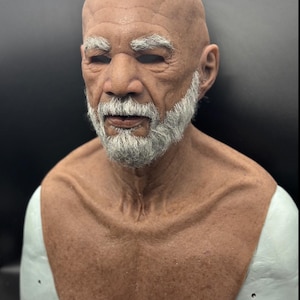 Silicone Mask Realistic African American Old Man Mask the Wiseman ...