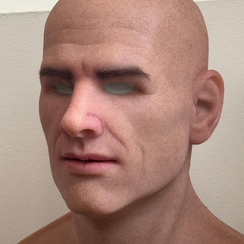 Realistic Old Man Mask - Etsy