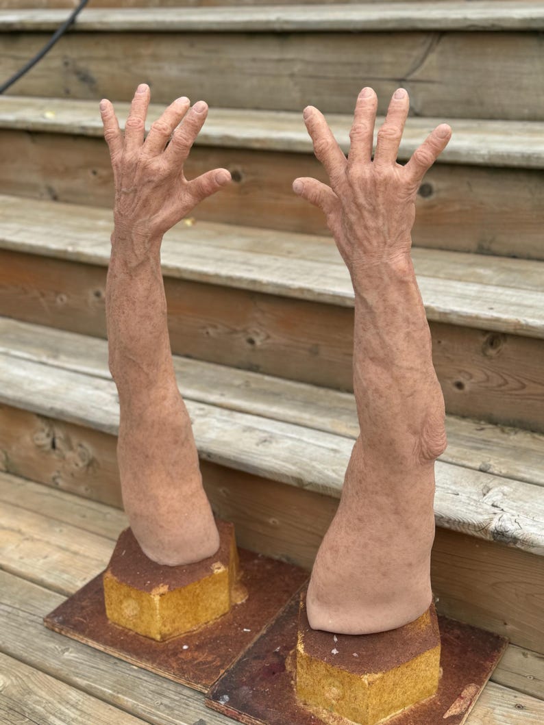 Silicone Mask Sleeves Realistic Silicone Old Man Wearable Arm Realflesh ...
