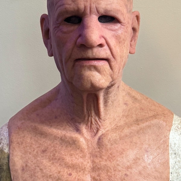 Realistic Old Man Mask - Etsy