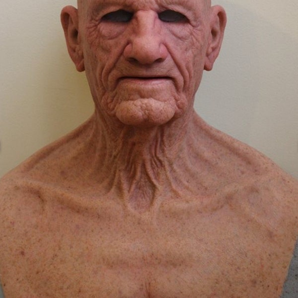 Realistic Old Man Mask - Etsy