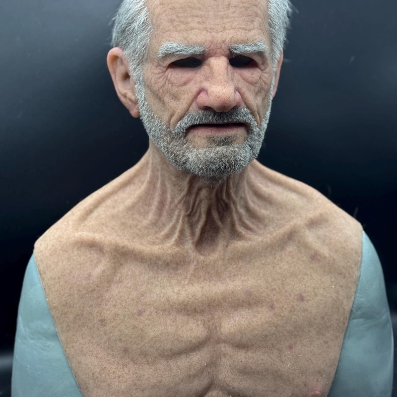 Realistic Old Man Mask - Etsy