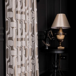 Black Gold Bronze Curtains, Luxury Curtains Panel, Striped Patterned ...