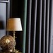 Green Customize Color Block Linen Curtains, Luxury Multicolor Curtains ...