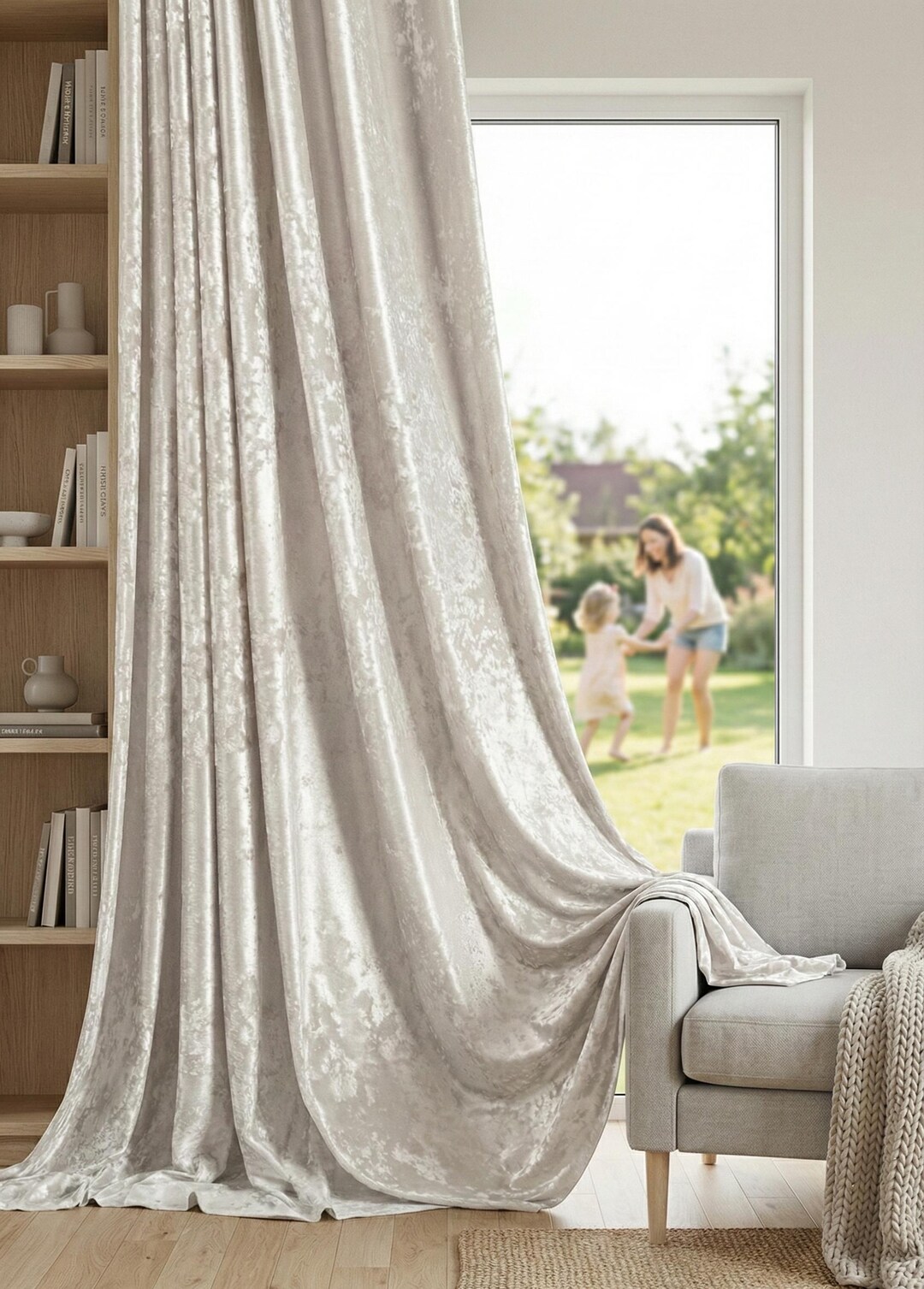 Crushed Luxury Velvet Curtains: 20 Color Options Custom Curtains Panel ...