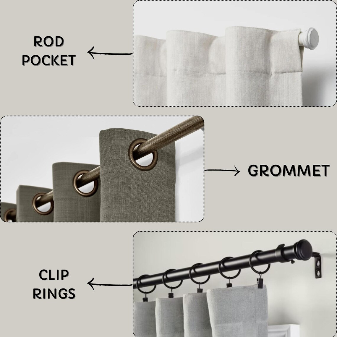 Green Customize Color Block Linen Curtains, Luxury Multicolor Curtains ...