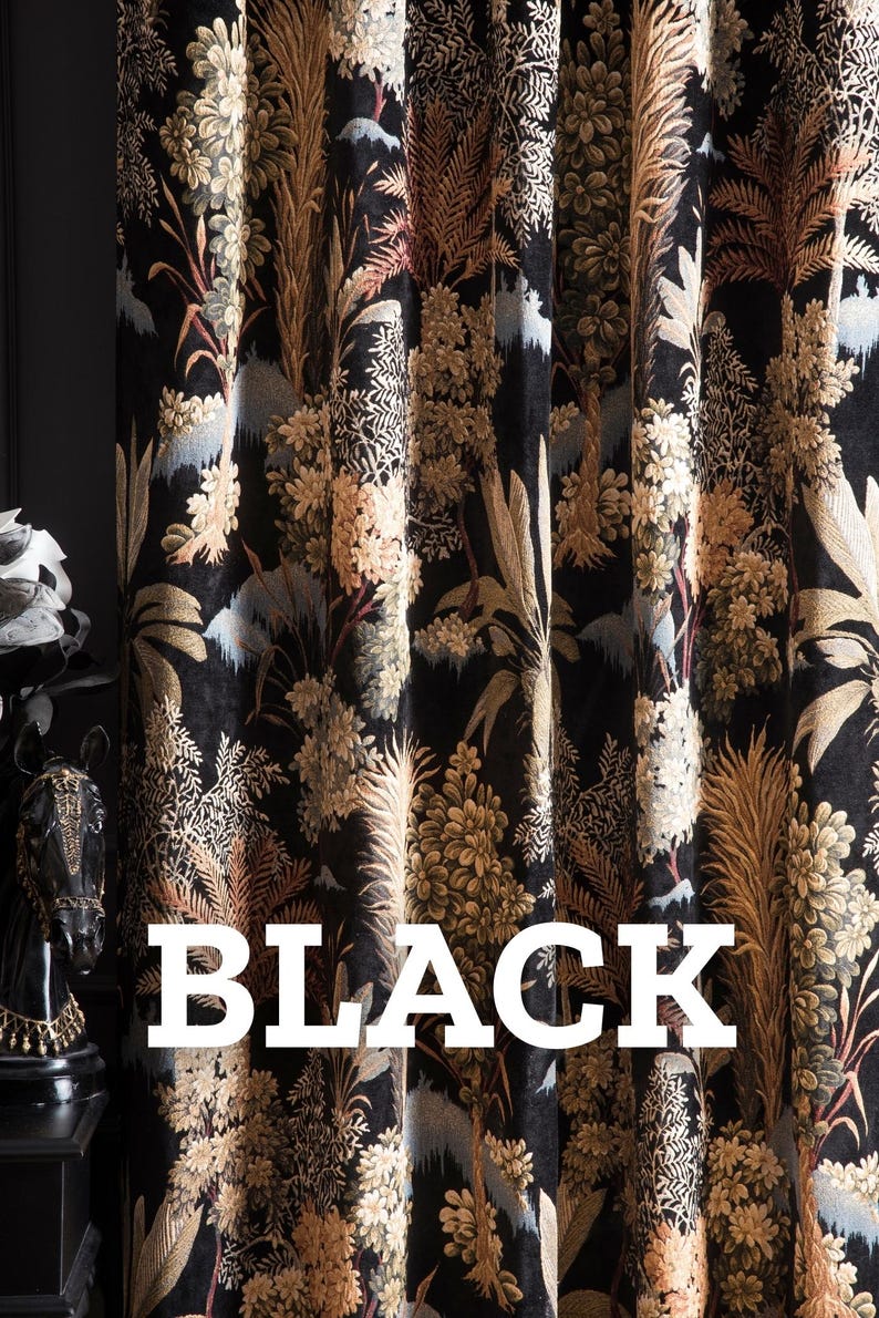 Floral Embroidered White Curtains, Vintage Textured William Morris ...