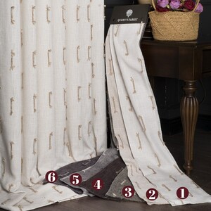 Embroidered Luxury Boho Linen Curtains, Retro Curtains for Living Room ...