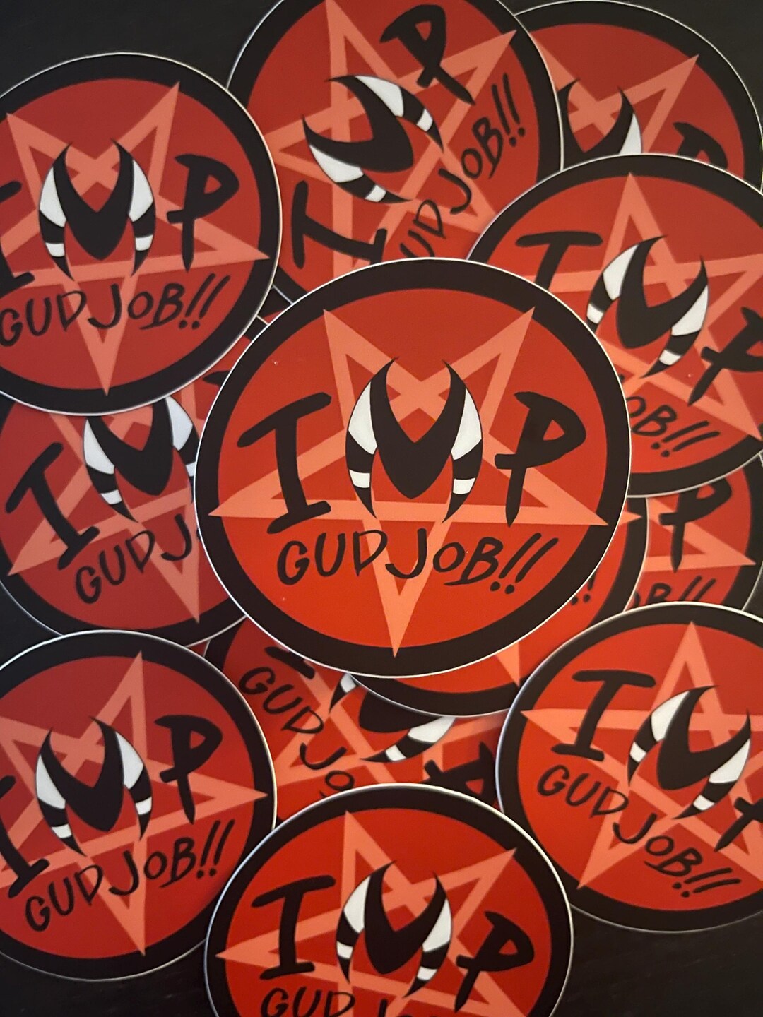 Helluva Boss Sticker and Embroidered Patches IMP Gud Job - Etsy