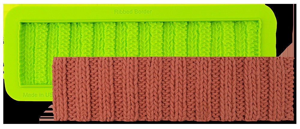 Marvelous Molds Ribbed Knit Border Silicone Mold | Etsy