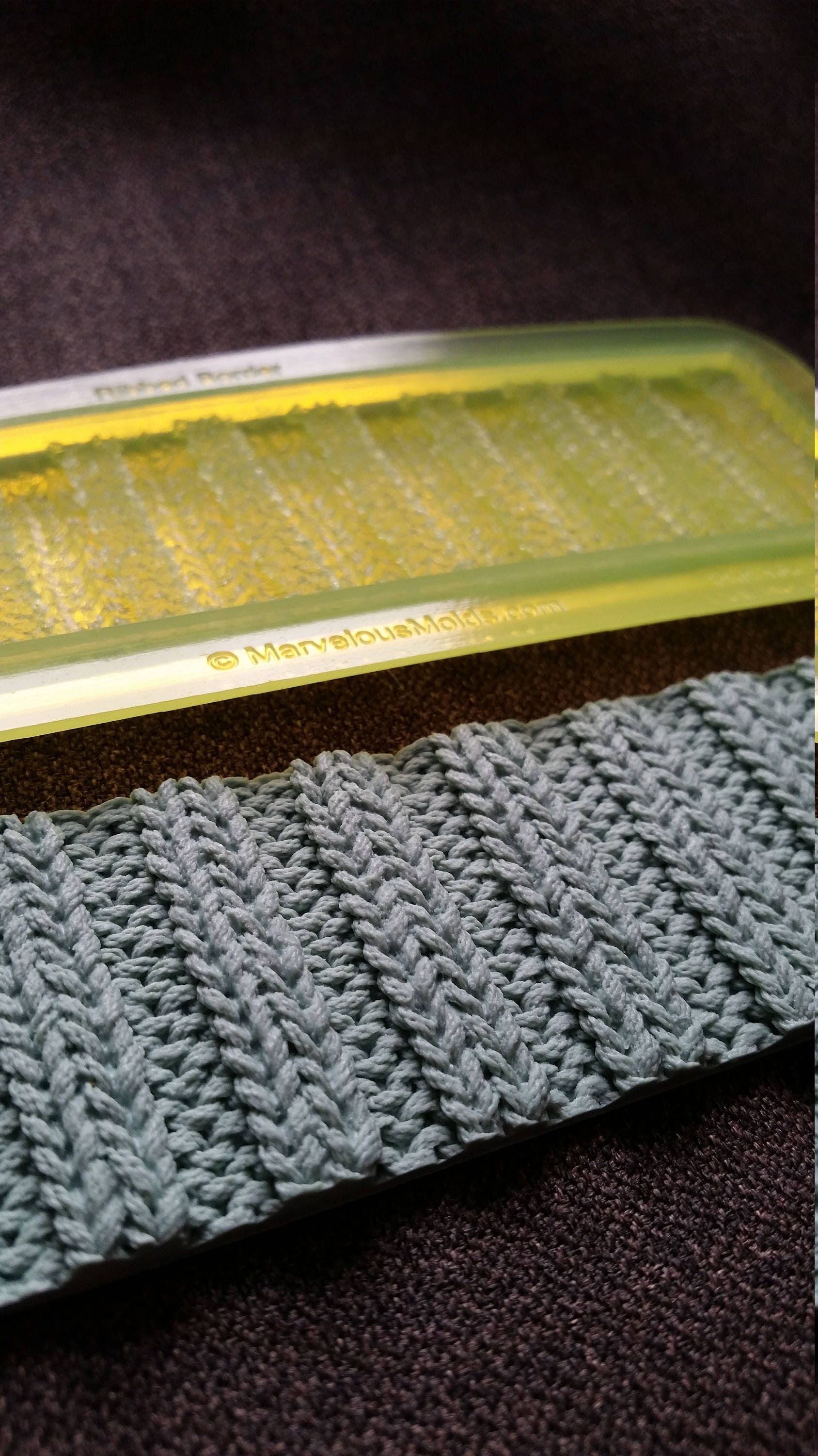 Marvelous Molds Ribbed Knit Border Silicone Mold | Etsy