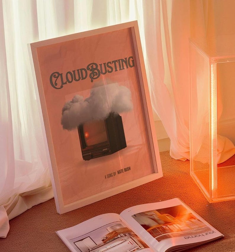 Kate Bush -cloudbusting Music Print Design | Wall Art | Living Room/ Bedroom/kitchen | A5/A4/A3 ...