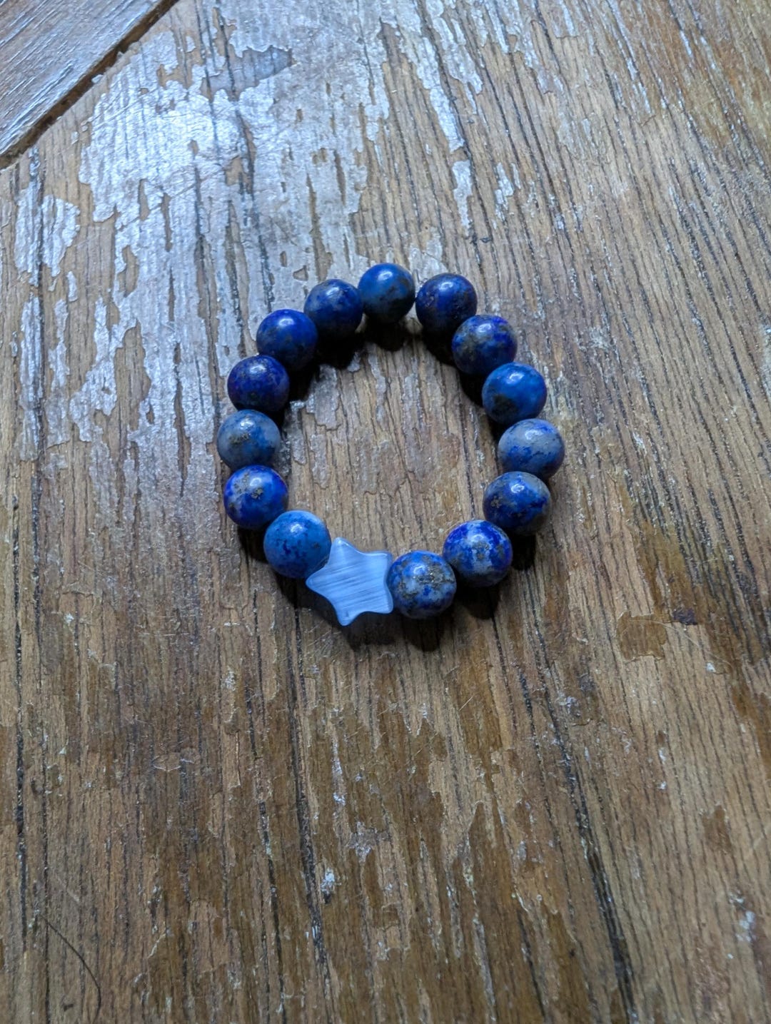 Lapis Star Elastic Ring - Etsy
