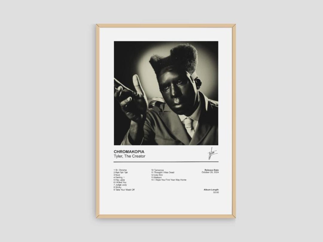Tyler the Creator Chromakopia PRINTABLE Poster Tyler the Creator Poster ...
