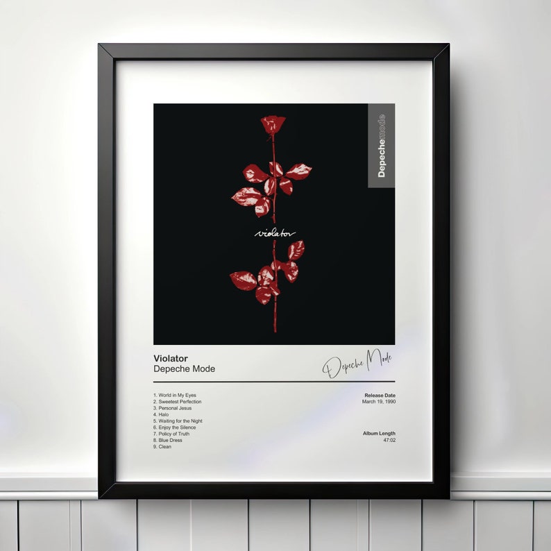 VIOLATOR DEPECHE MODE Instant Download Depeche Mode Poster Violator ...