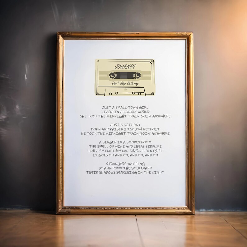 JOURNEY Don't Stop Believing Journey Print Journey Poster Don't Stop ...